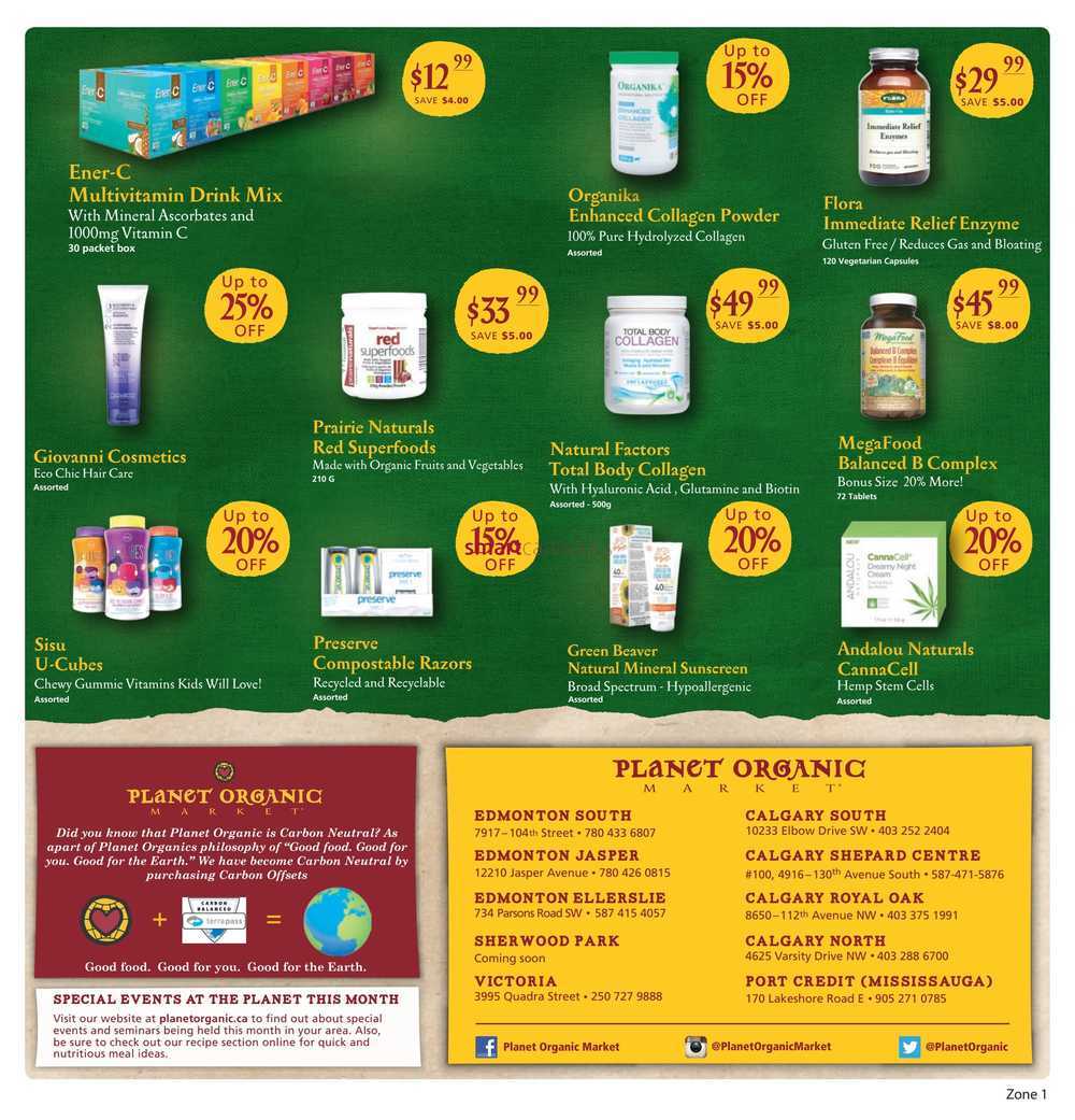 Planet Organic Market (ON) Flyer August 1 to 28