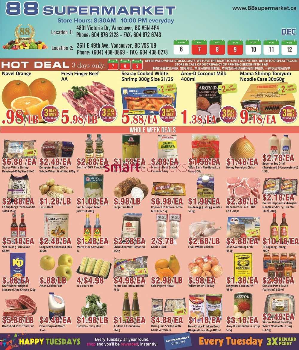 88 Supermarket Flyer December 6 To 12 88 Supermarket Flyer December 6 To 12