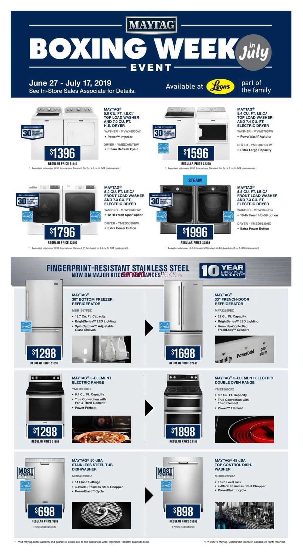 Leon s Appliance Sale Flyer June 27 To July 17 Leon s Appliance Sale Flyer June 27 To July 17