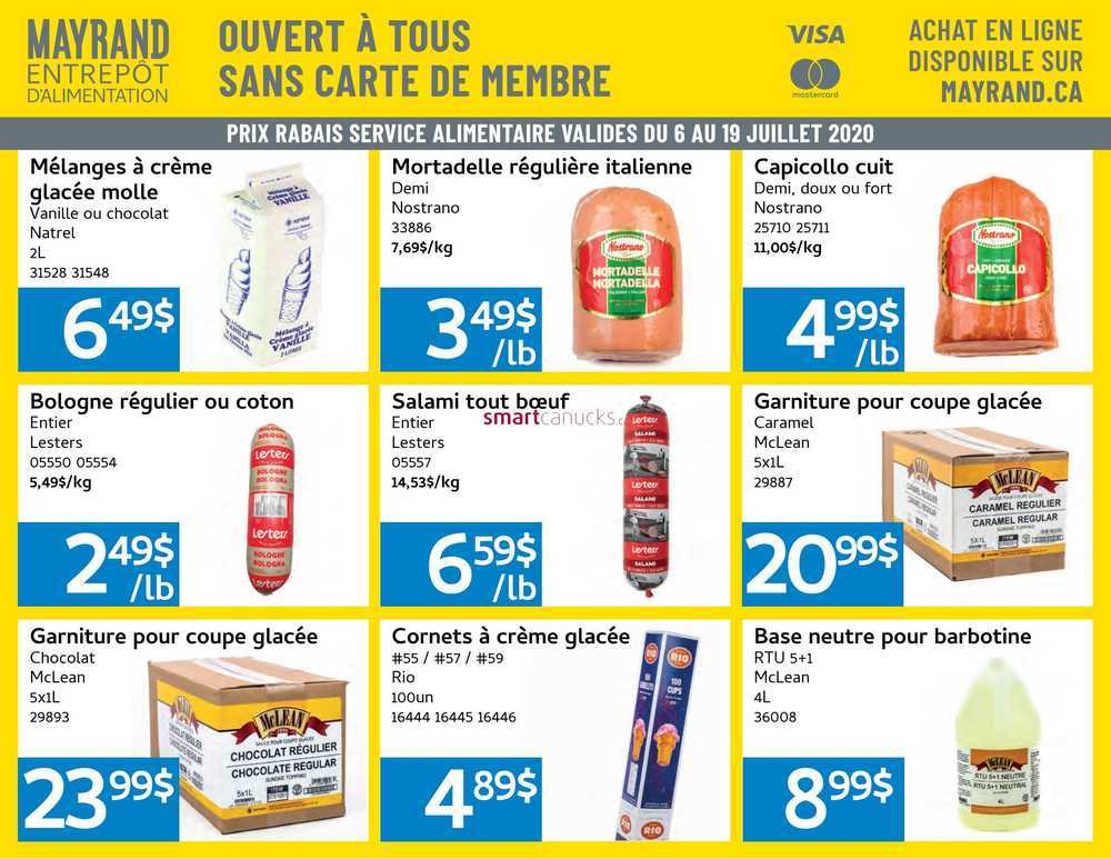 Mayrand Food Services Flyer July 6 to 19