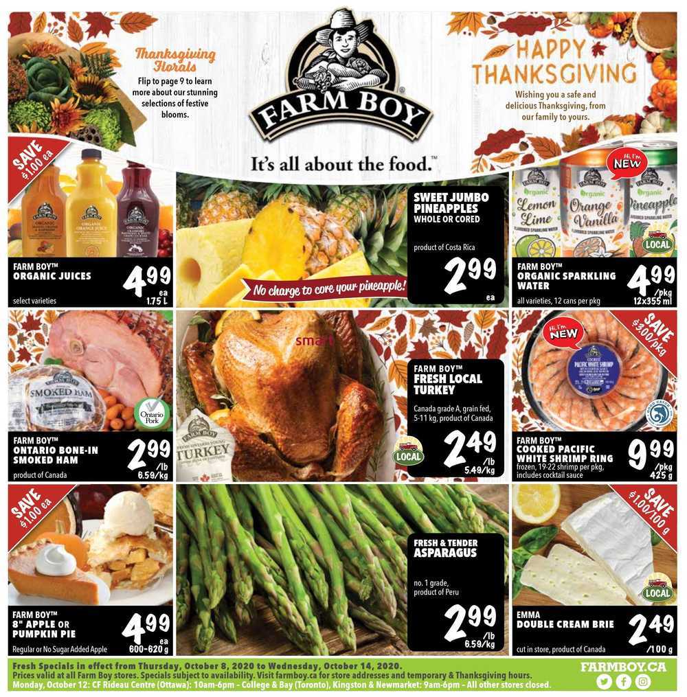 Farm Boy Flyer October 8 to 14