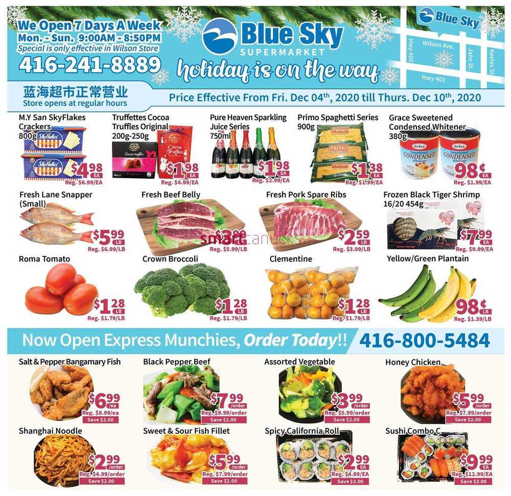 Blue Sky Supermarket North York Flyer December 4 To 10 Blue Sky Supermarket North York Flyer December 4 To 10