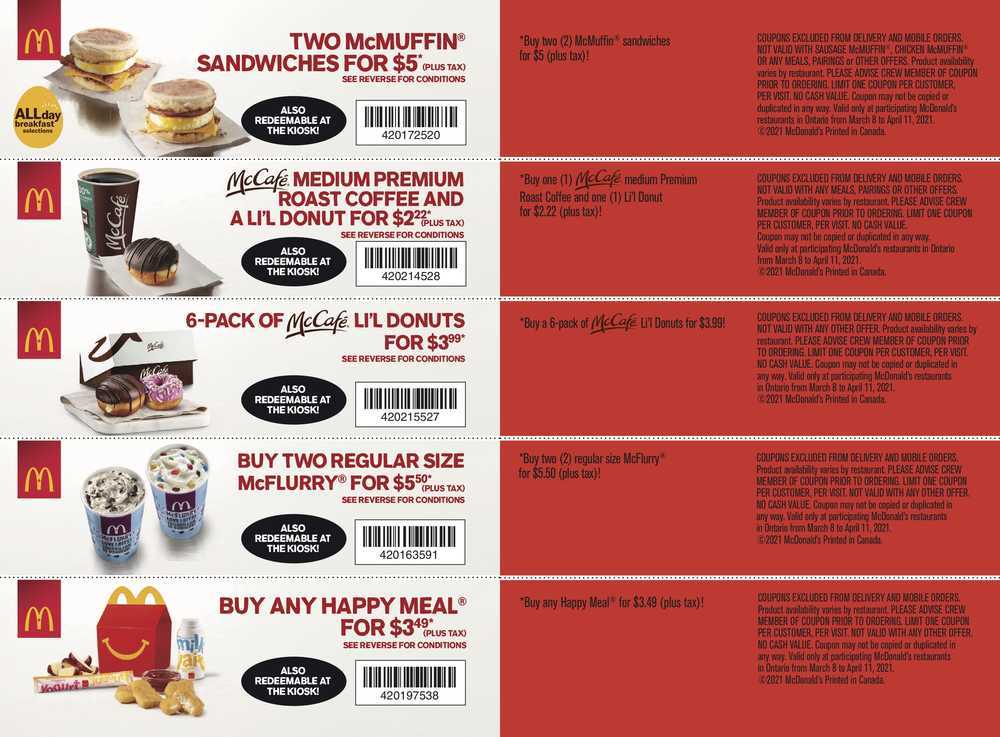 McDonald s Canada Coupons ON Valid From March 8 To April 11