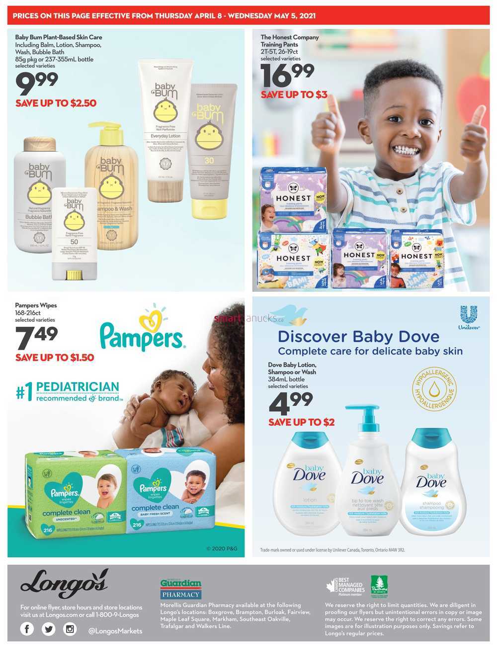 Longo's Baby Days Flyer April 8 to May 5