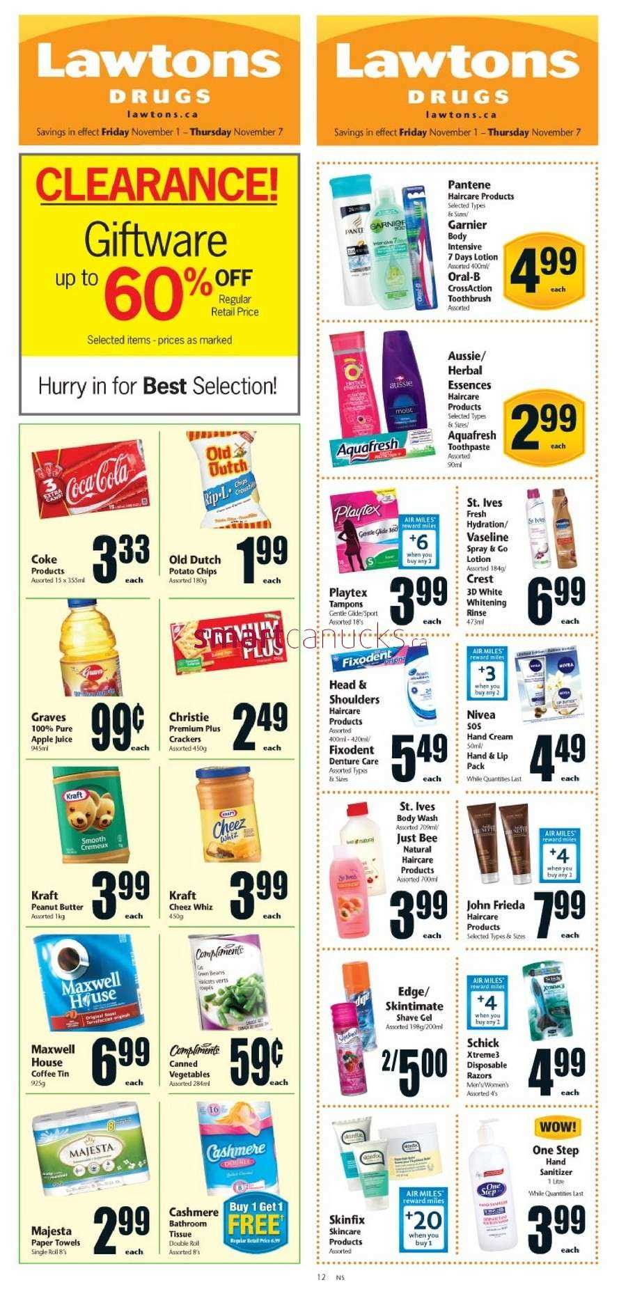 Lawtons Drugs flyer November 1 to 7