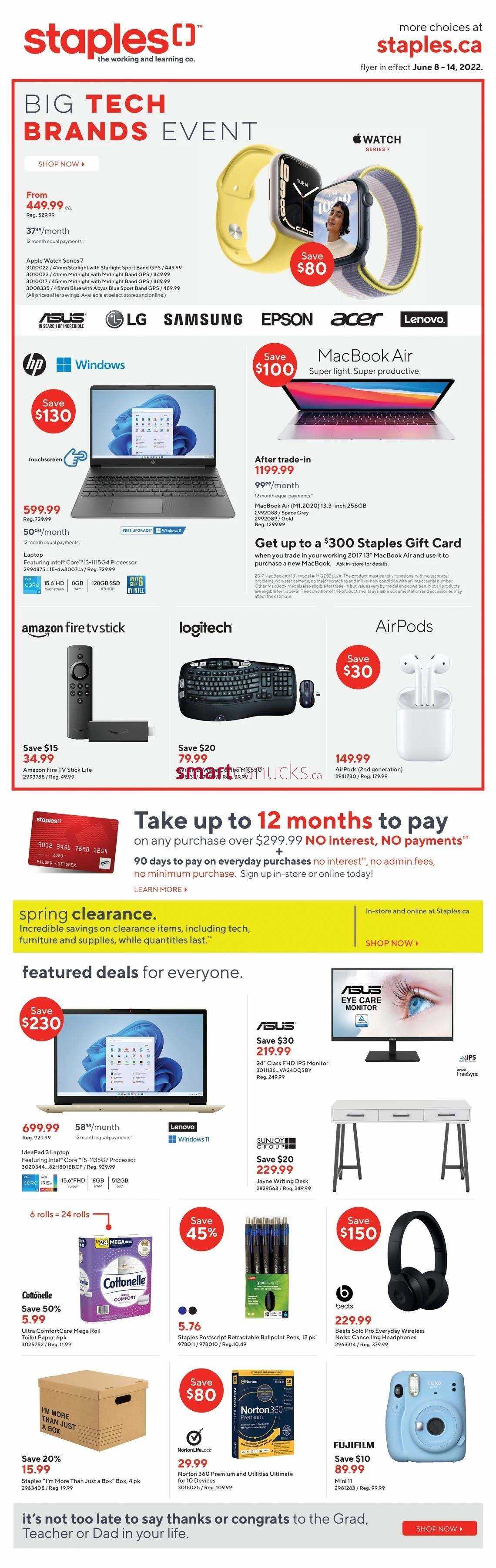 Staples Flyer June 8 To 14