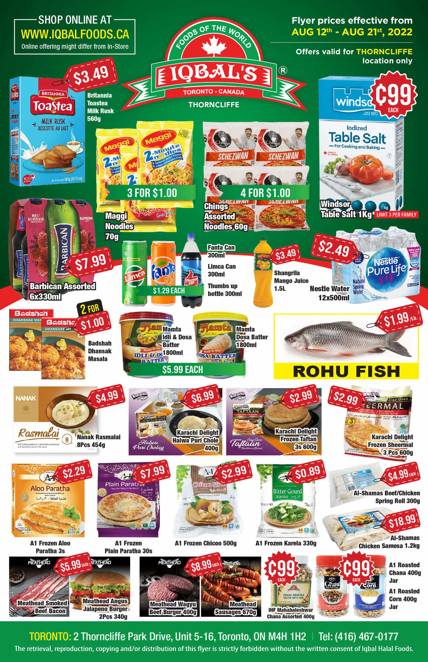 Iqbal Foods Toronto Flyer August 12 To 21 Iqbal Foods Toronto Flyer August 12 To 21