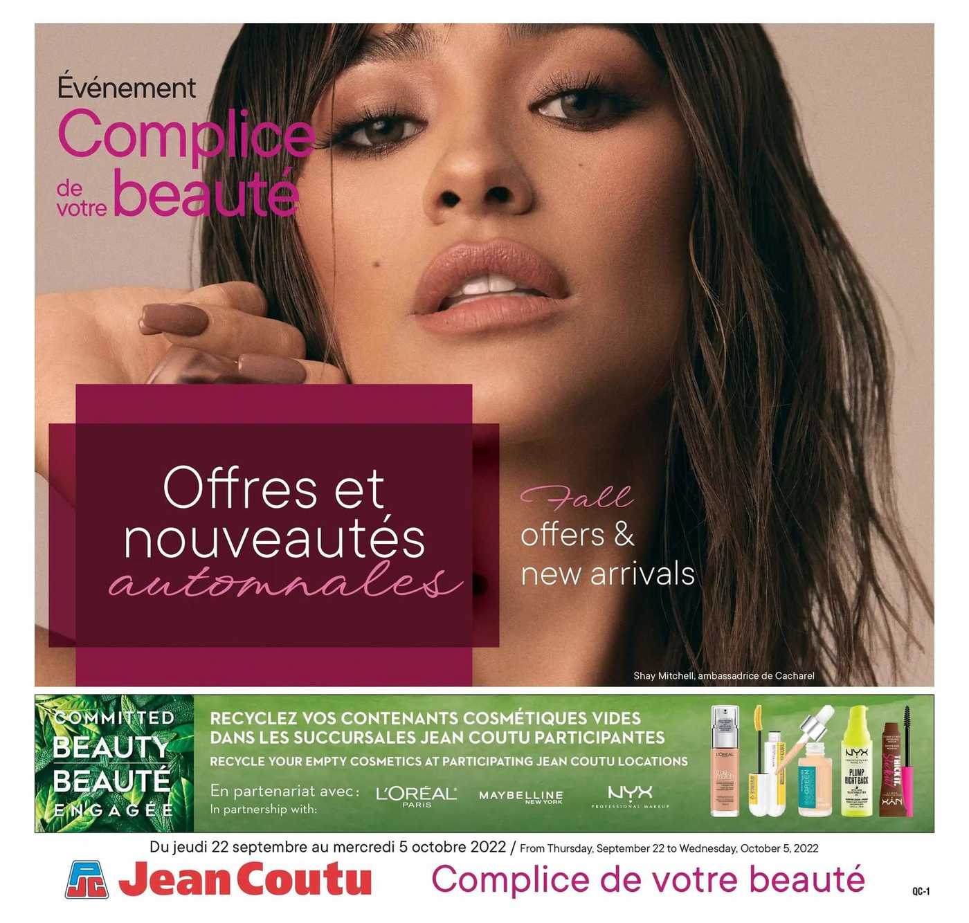 Jean Coutu QC Beauty Insert September 22 To October 5