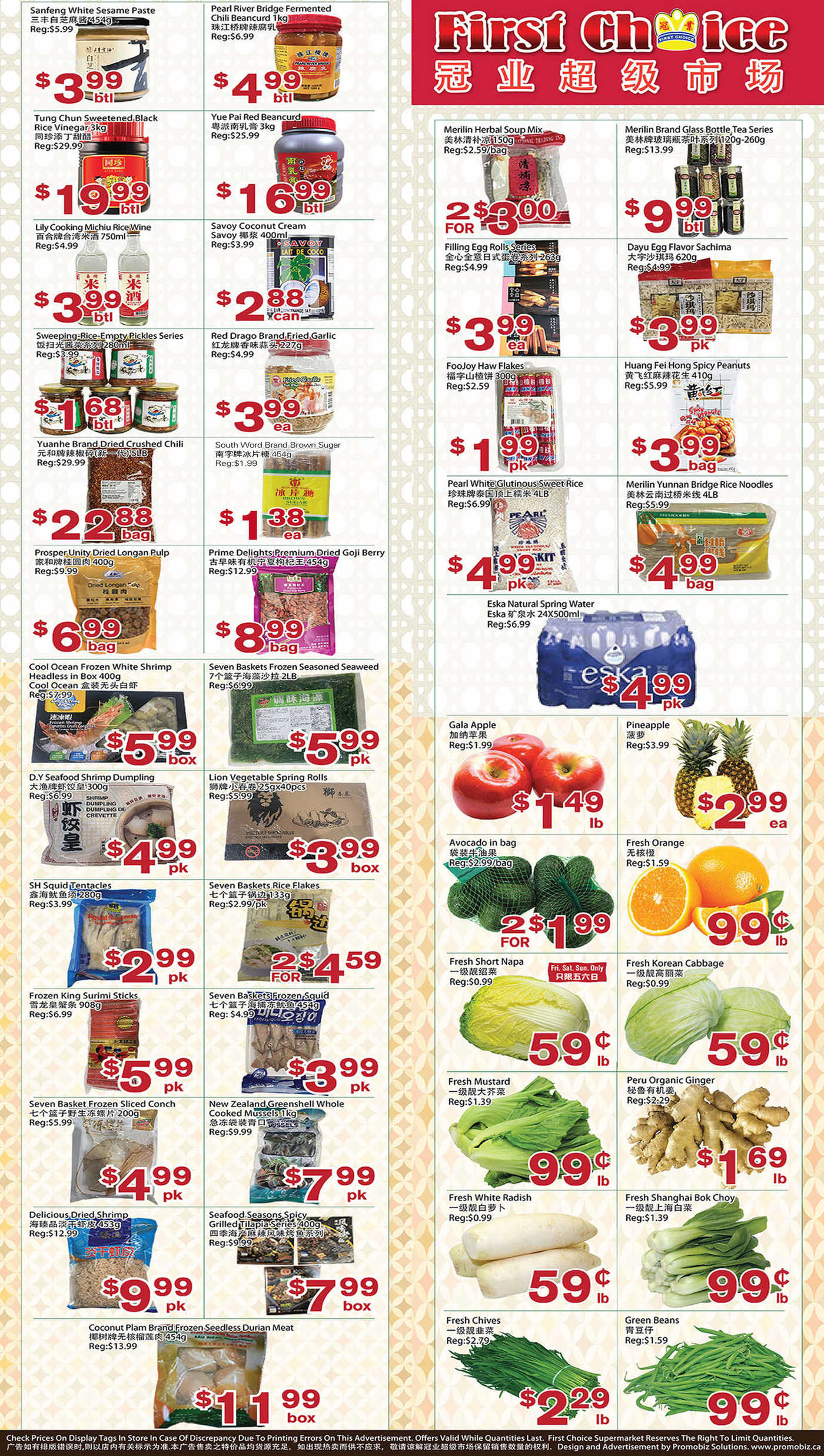 First Choice Supermarket Flyer September 30 to October 6