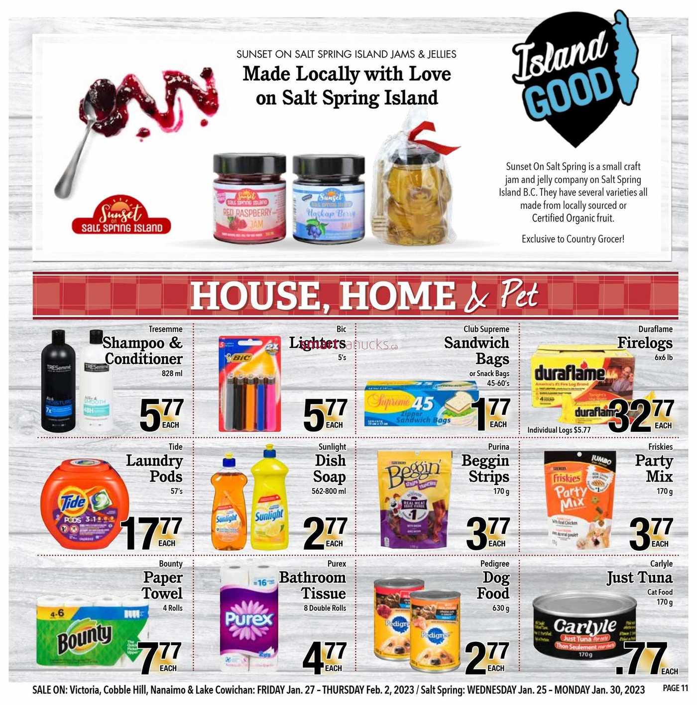 Country Grocer (Salt Spring) Flyer January 25 to 30
