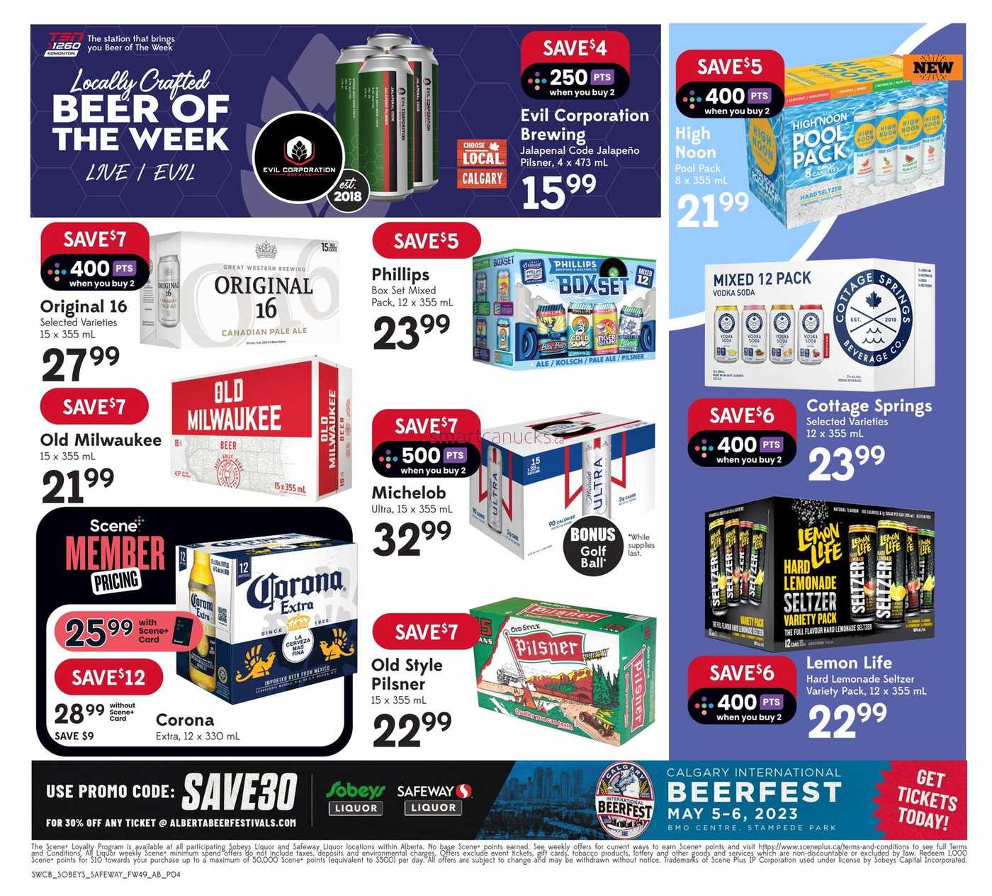 Sobeys Safeway AB Liquor Flyer April 6 To 12