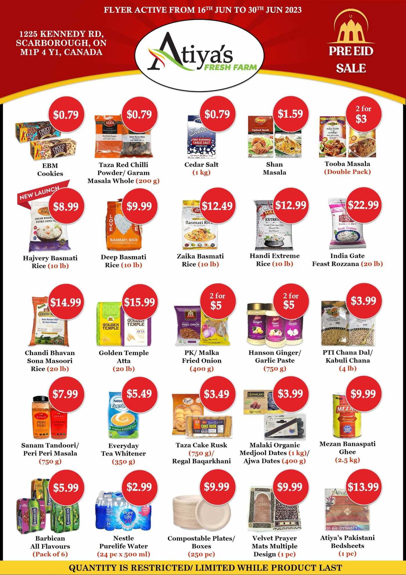 Atiya's Fresh Farm Flyer June 16 to 30