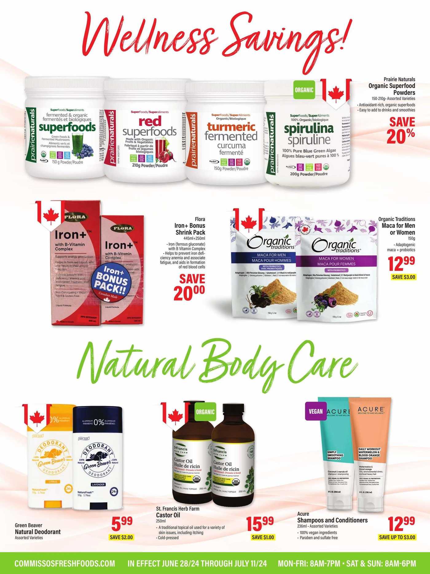 Commisso's Fresh Foods Wellness Flyer June 28 to July 11