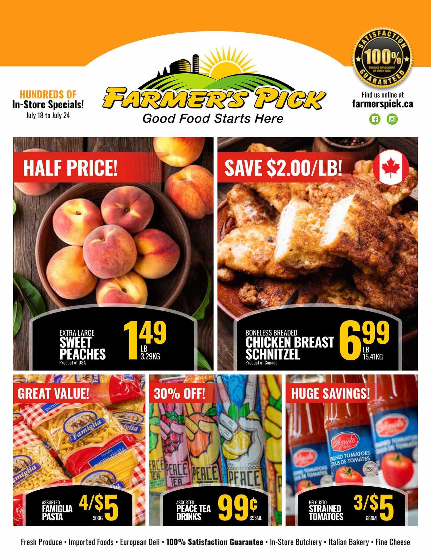 Farmer's Pick Flyer July 18 to 24