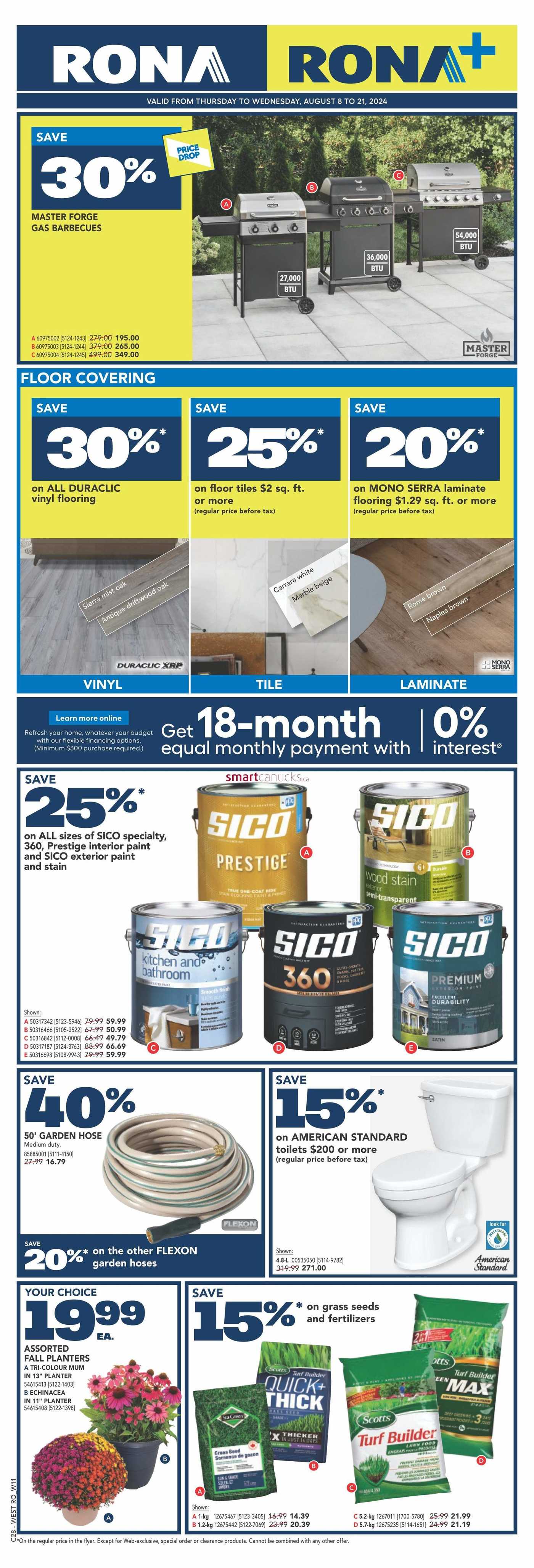 Rona & Rona+ (West) Flyer August 8 to 14