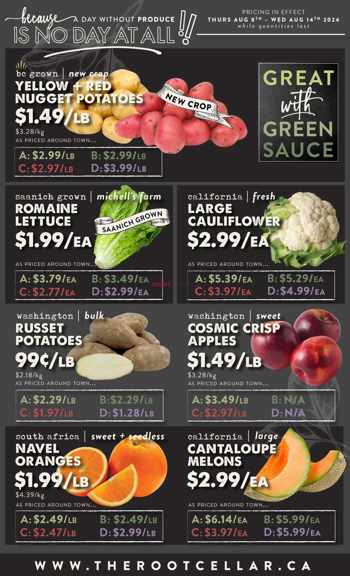 The Root Cellar Flyer August 8 to 14