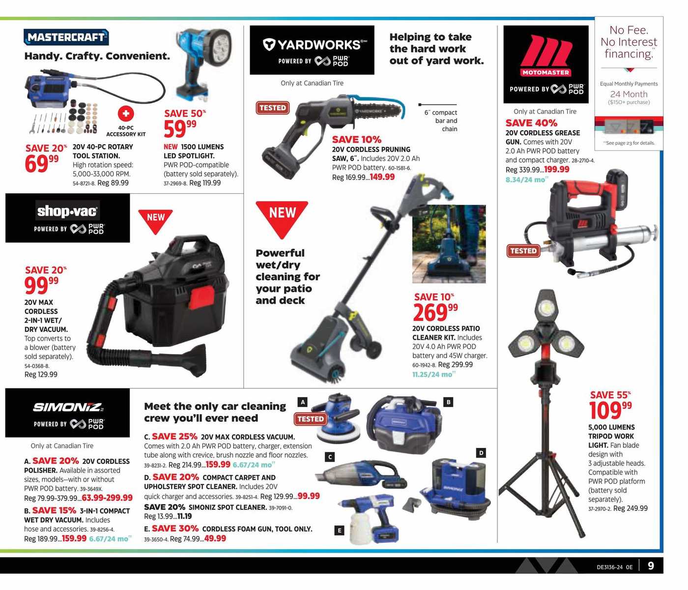 Canadian Tire Tool Guide August 30 to September 19
