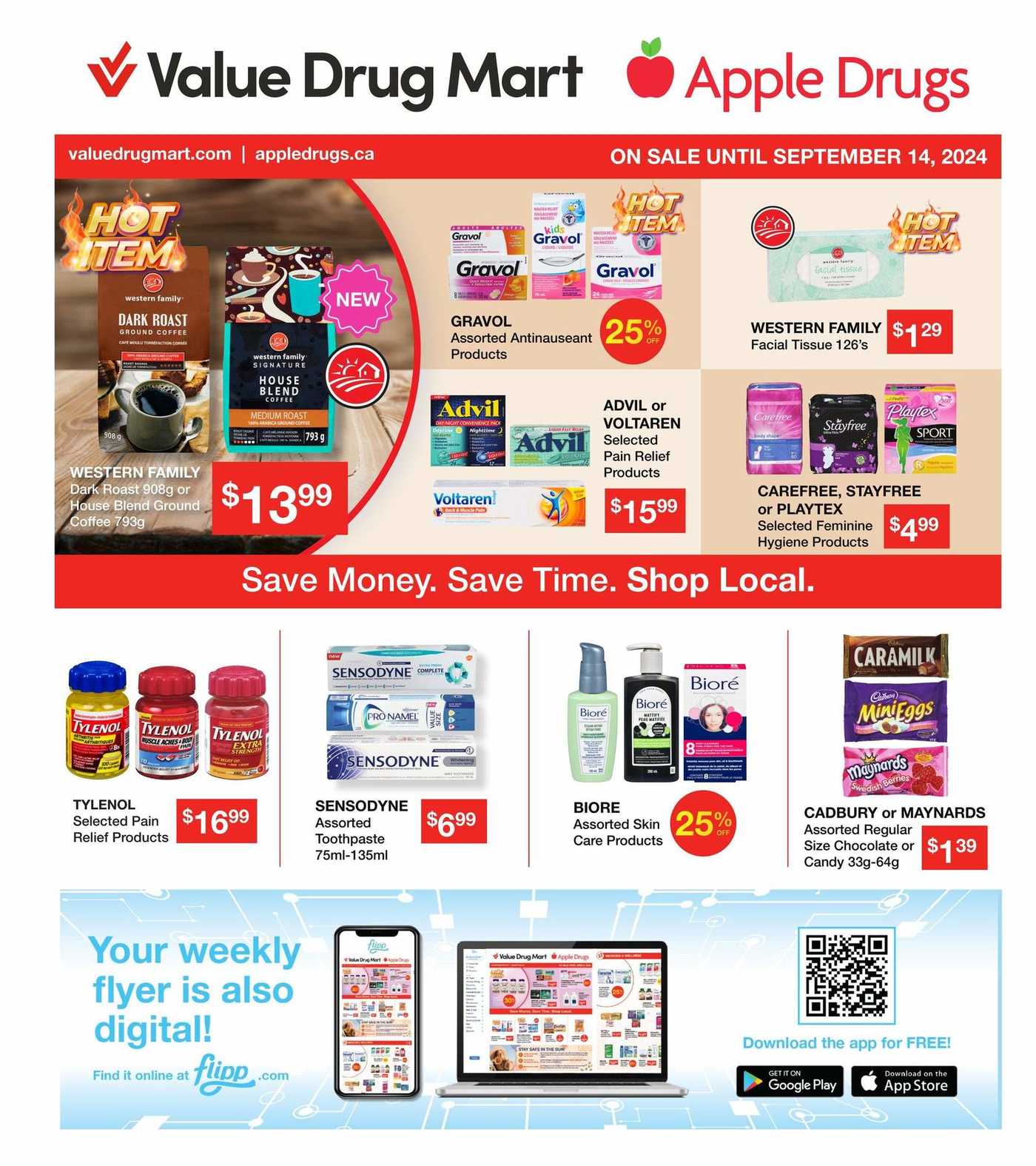 Apple Drugs Flyer September 1 to 14