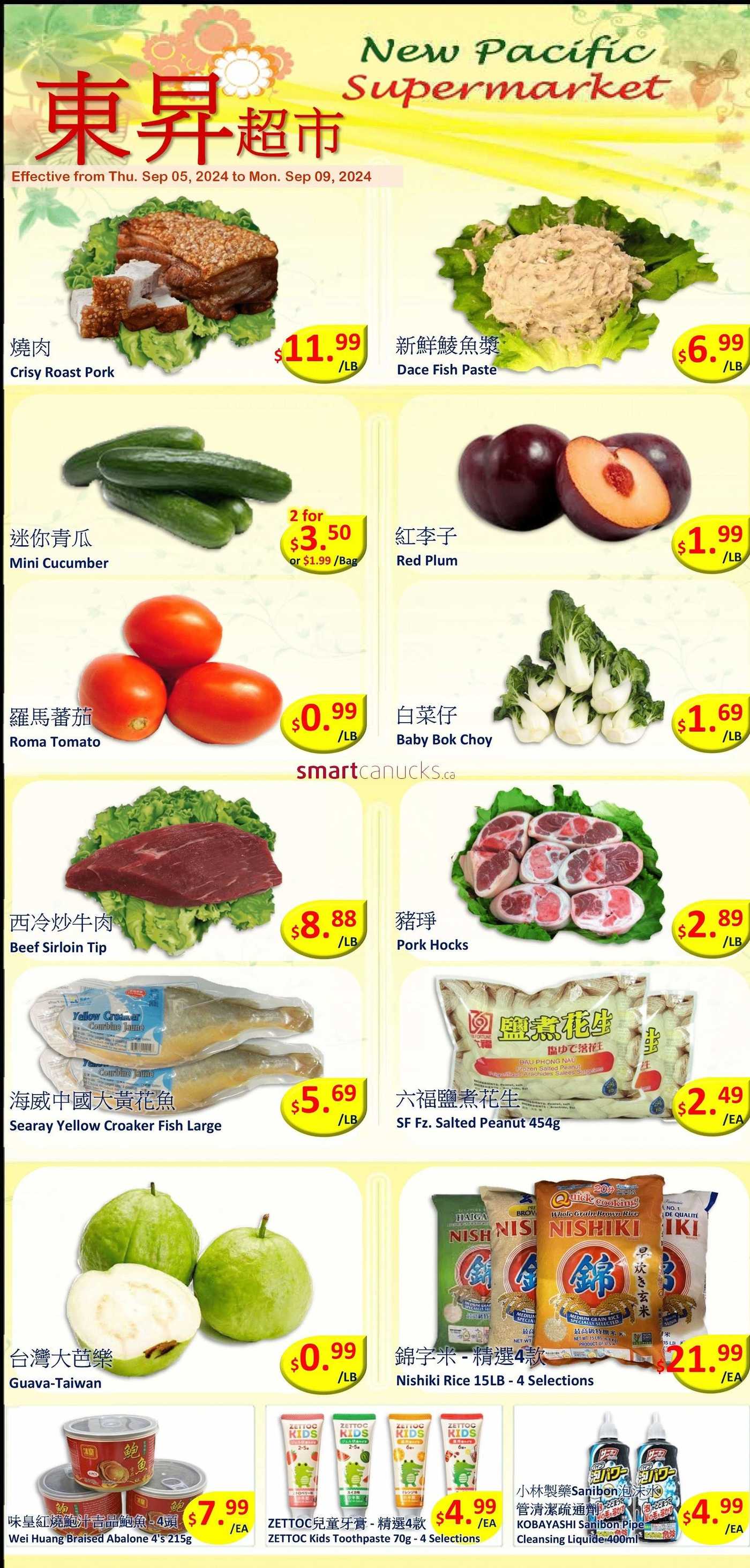 New Pacific Supermarket Flyer September 5 to 9