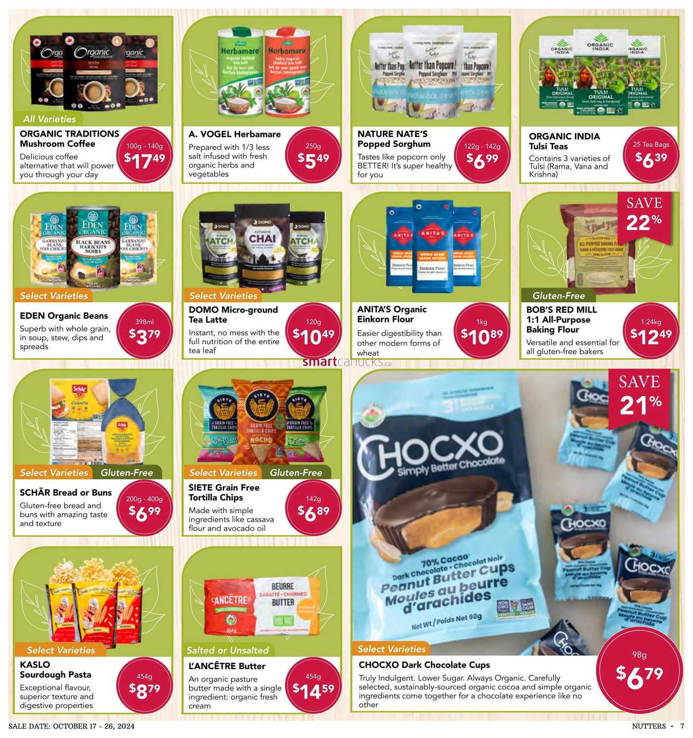 Nutters Everyday Naturals Flyer October 17 to 26