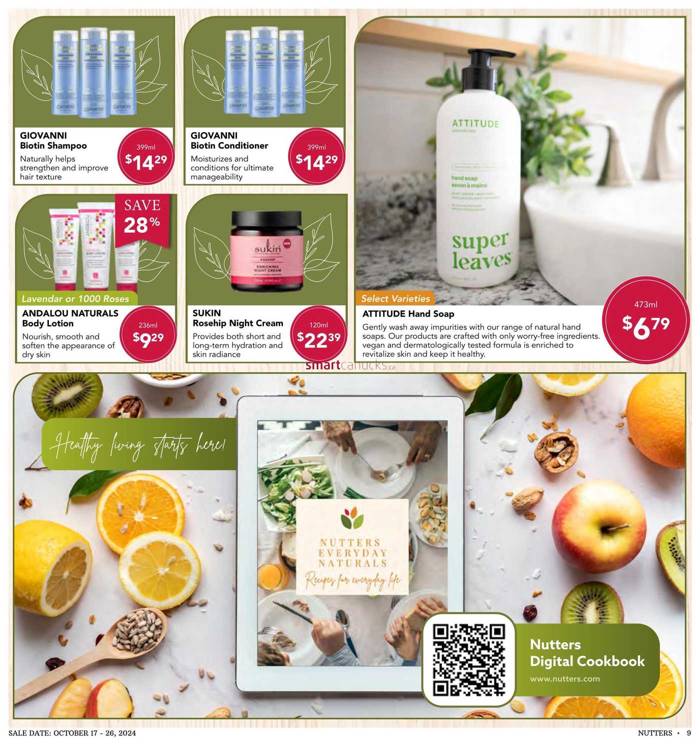 Nutters Everyday Naturals Flyer October 17 to 26