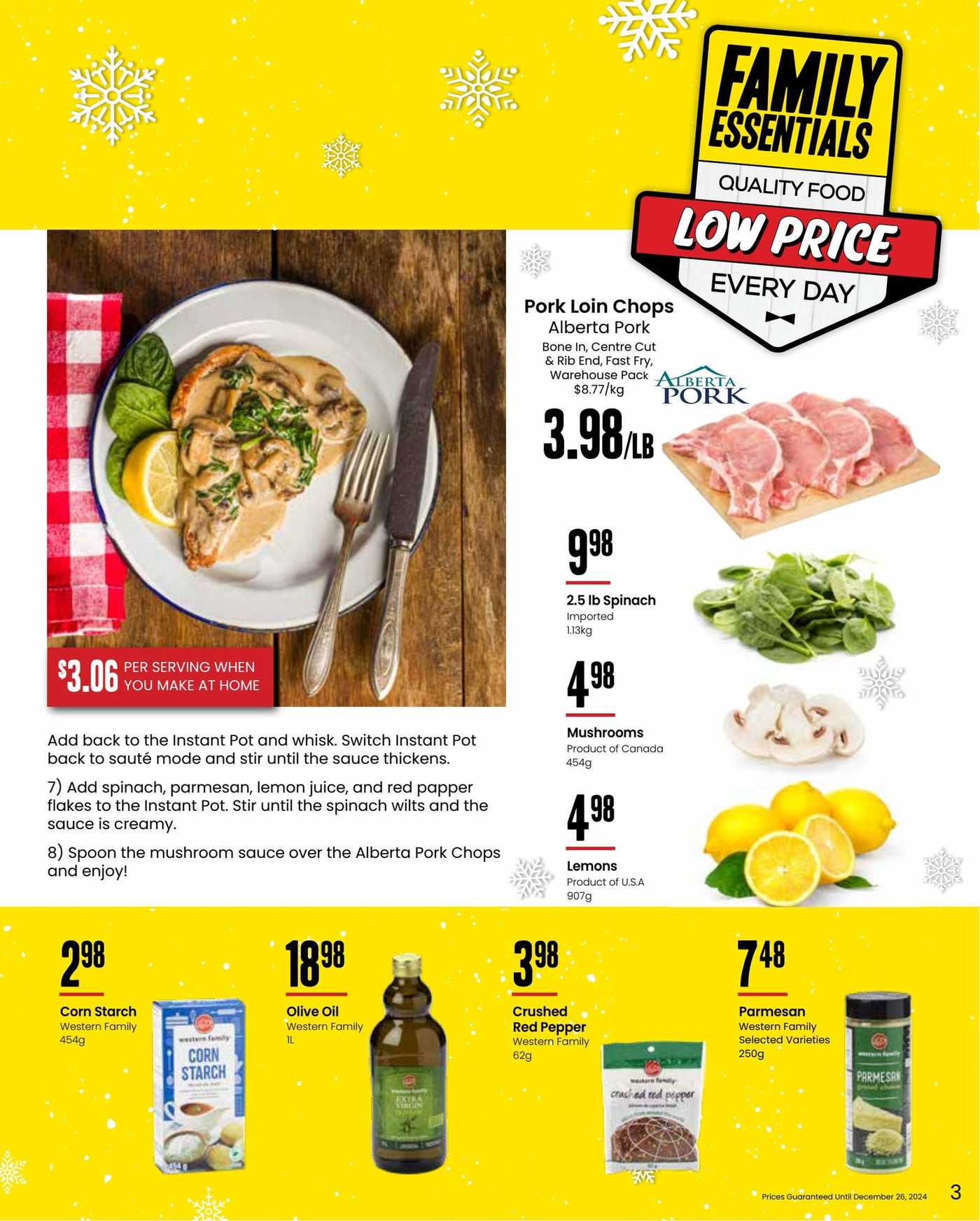 Freson Bros. Family Essentials Monthly Flyer November 28 to December 26