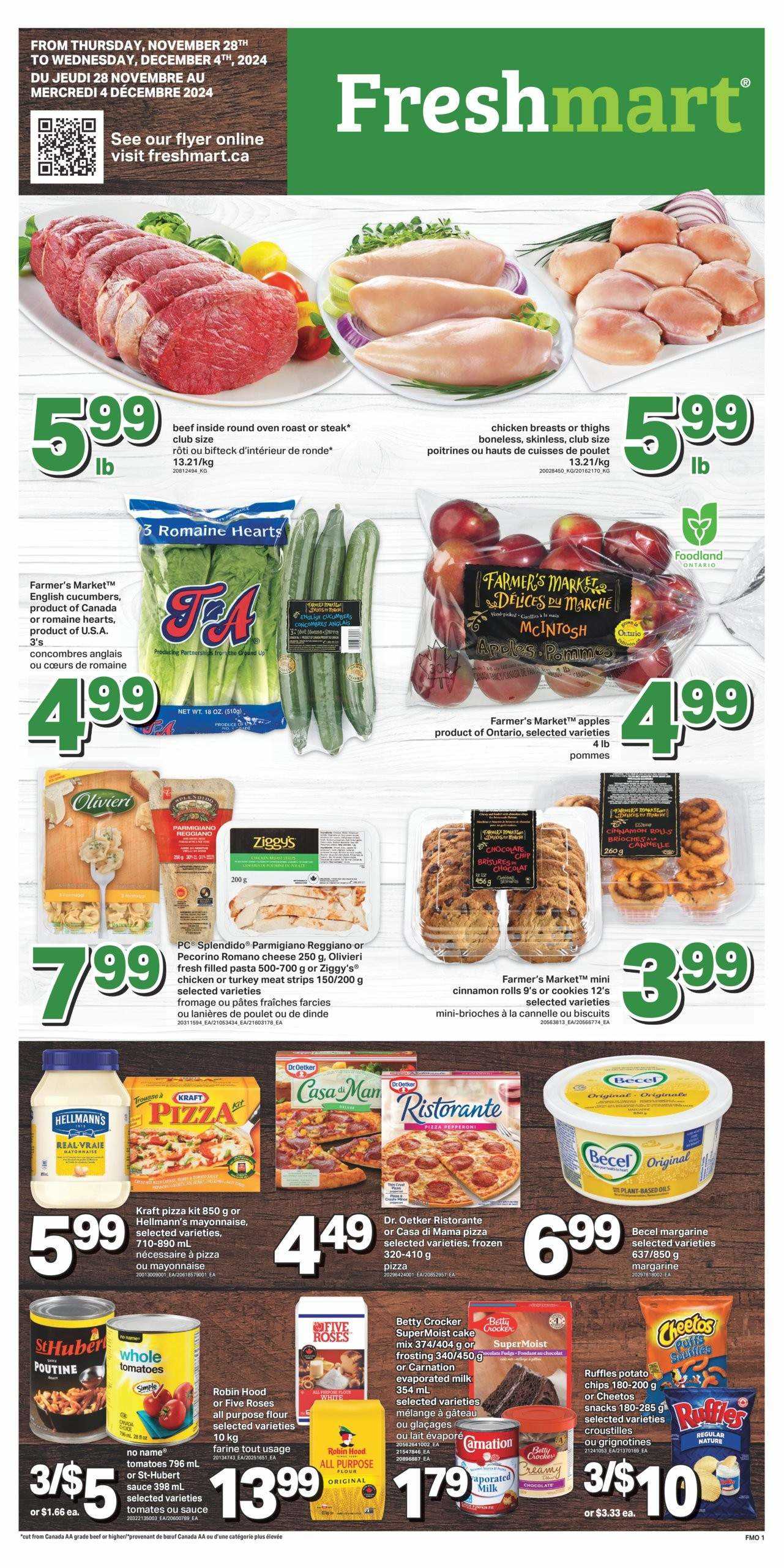 Freshmart (ON) Flyer November 28 to December 4
