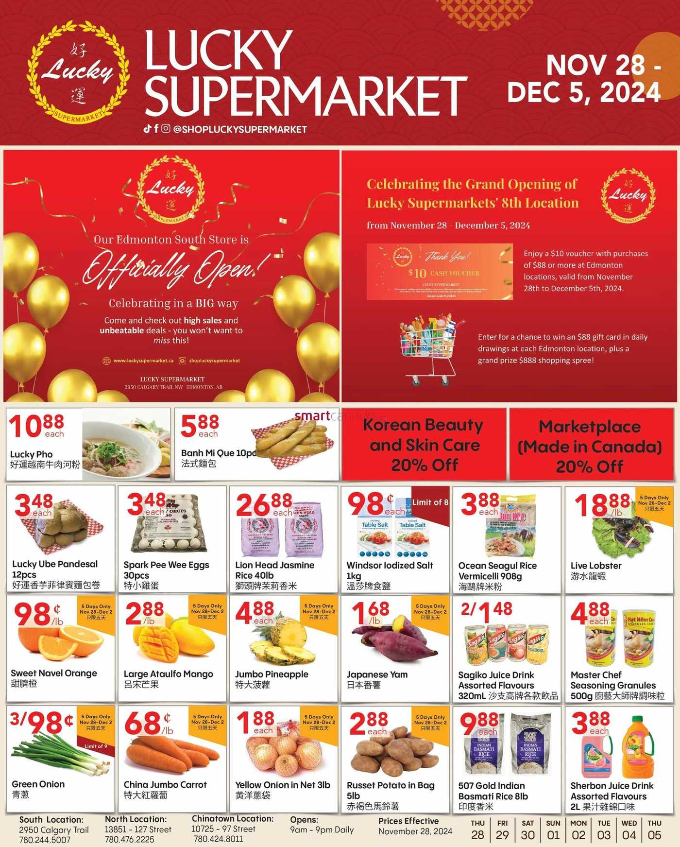Lucky Supermarket (Edmonton) Flyer November 29 to December 5