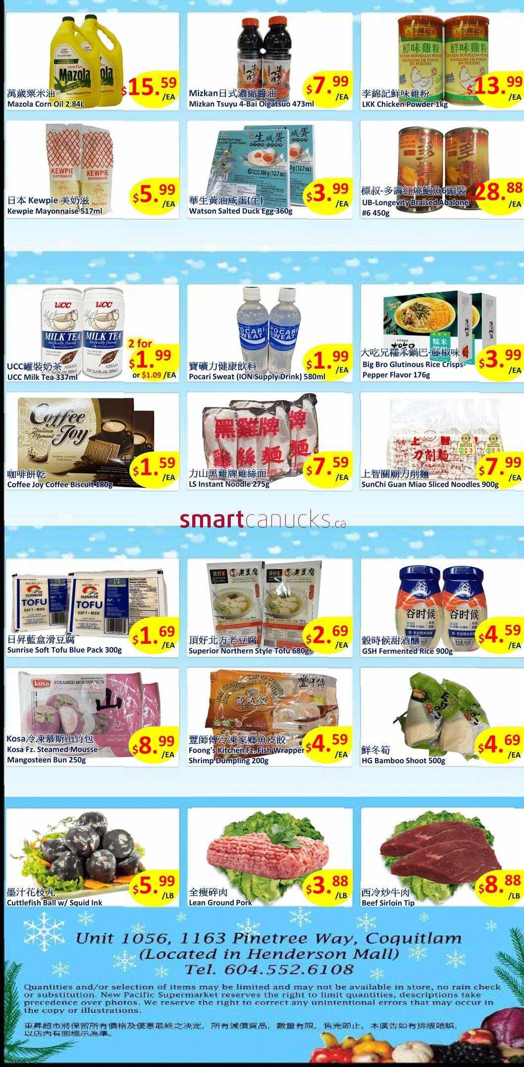 New Pacific Supermarket Flyer December 26 to 30