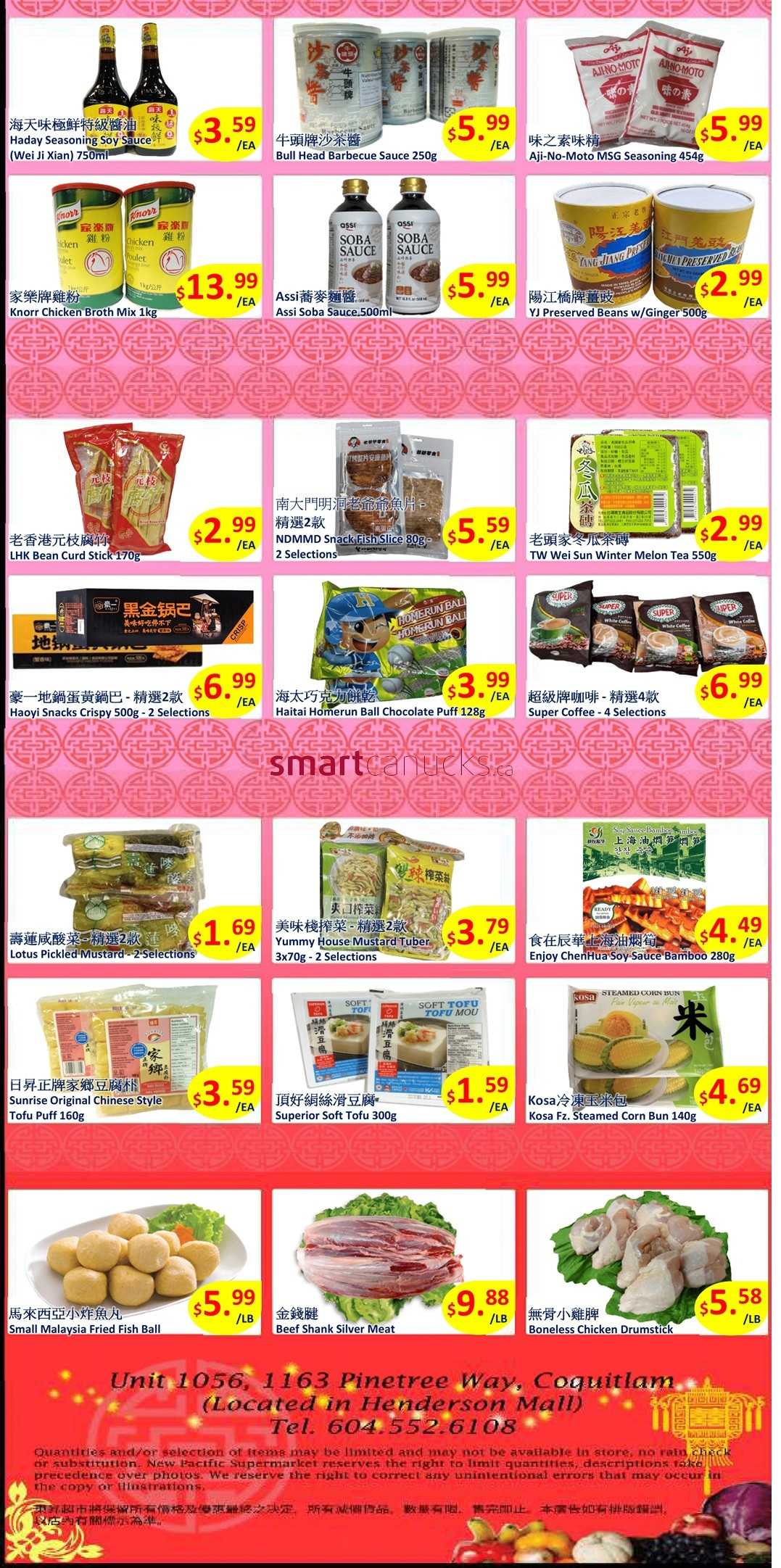 New Pacific Supermarket Flyer January 9 to 13