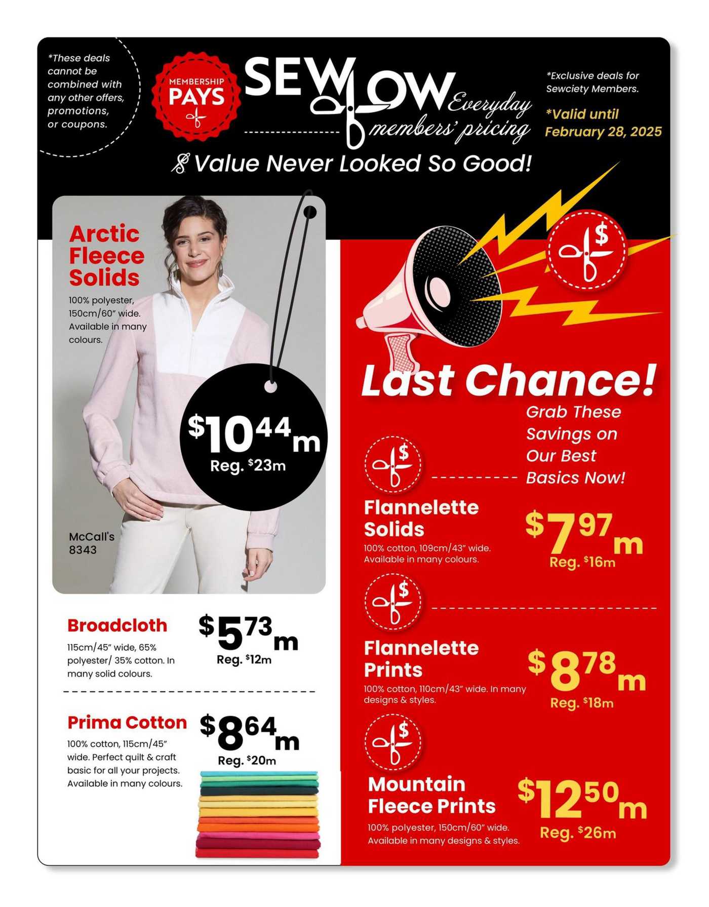 Fabricland (West) Flyer February 1 to 27