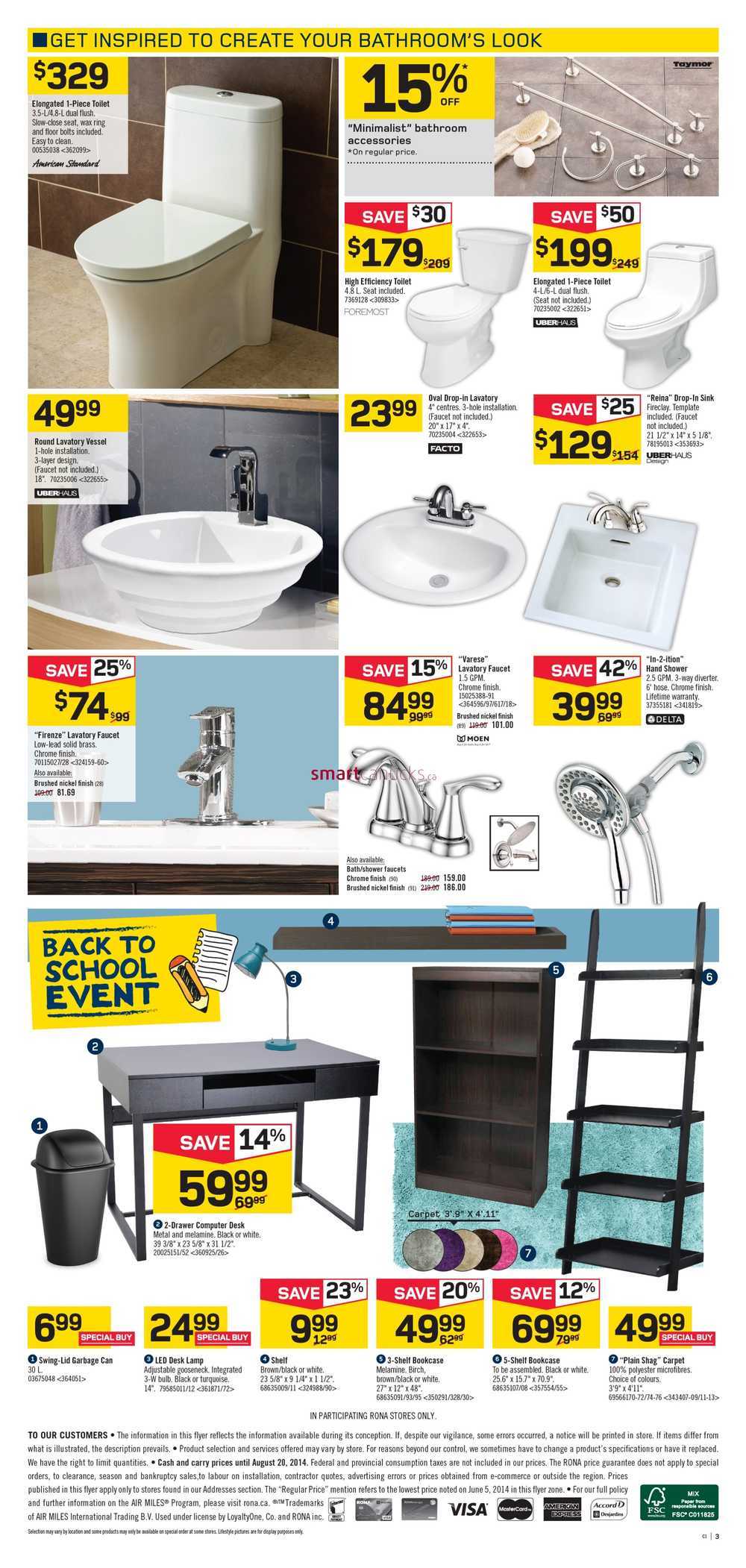 Rona flyer August 14 to 20