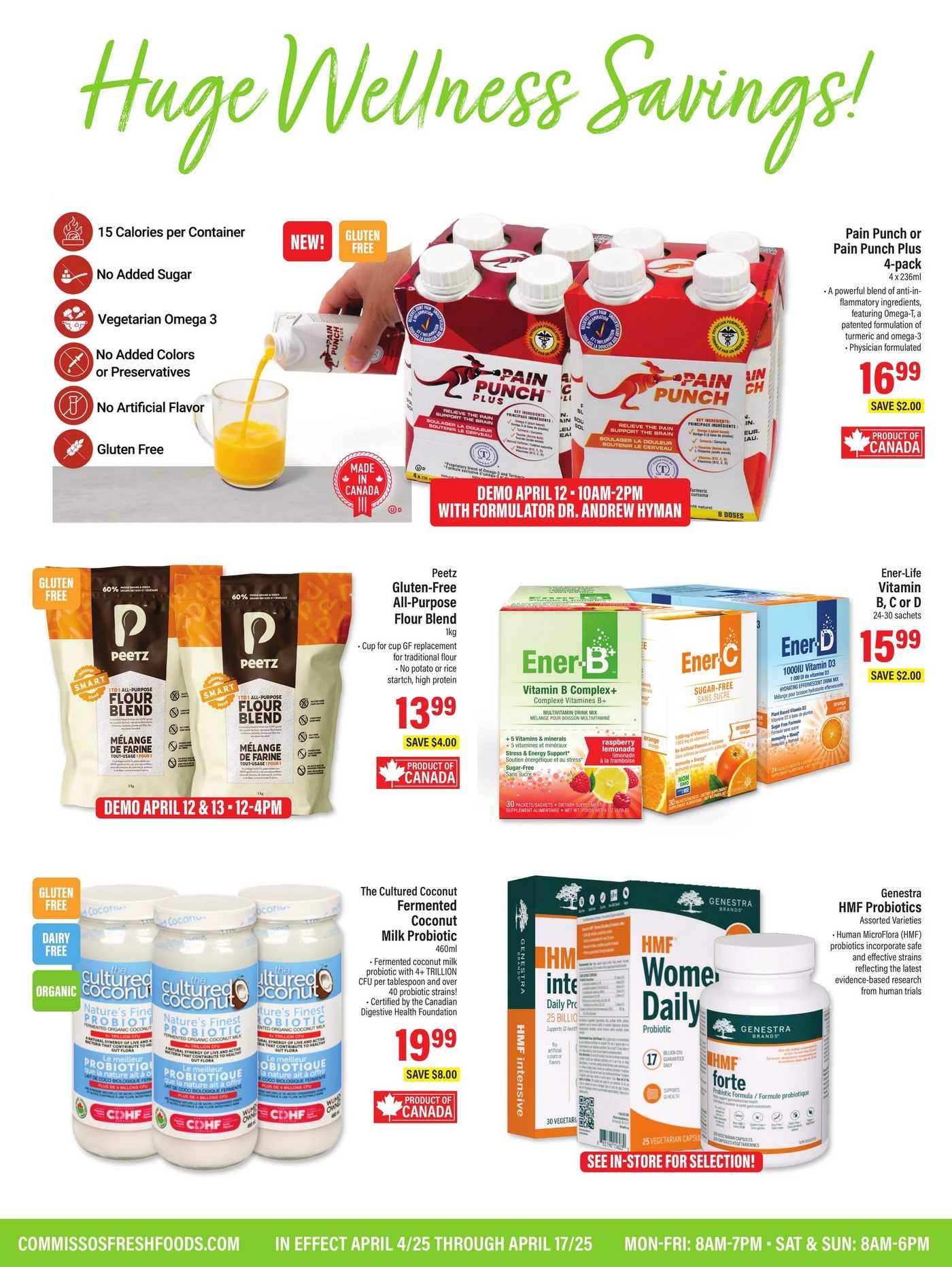 Commisso's Fresh Foods Wellness Flyer April 4 to 17