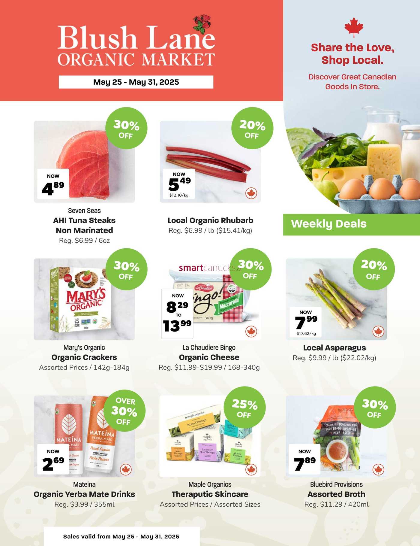 Blush Lane Organic Market Flyer May 25 to 31