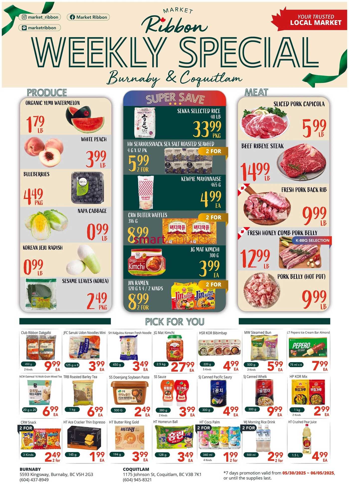 Market Ribbon Flyer May 30 to June 5