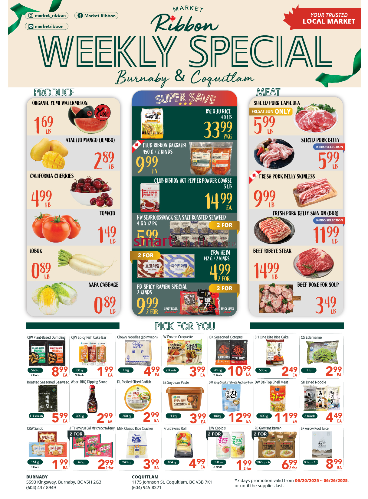 Market Ribbon Flyer June 20 to 26