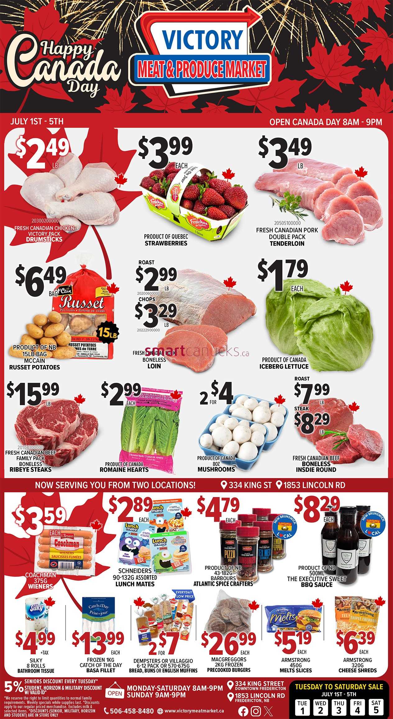 Victory Meat Market Flyer July 1 to 5
