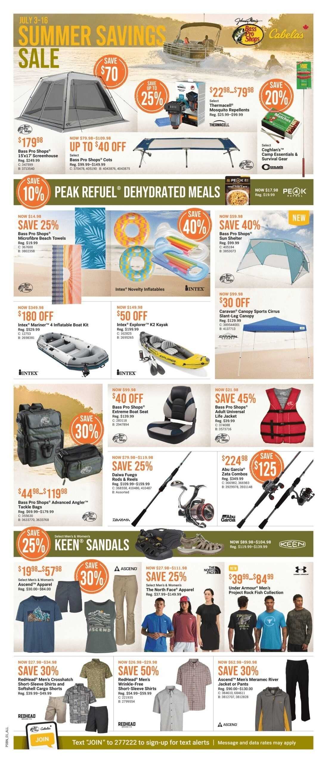 Bass Pro Shops Flyer July 3 to 16