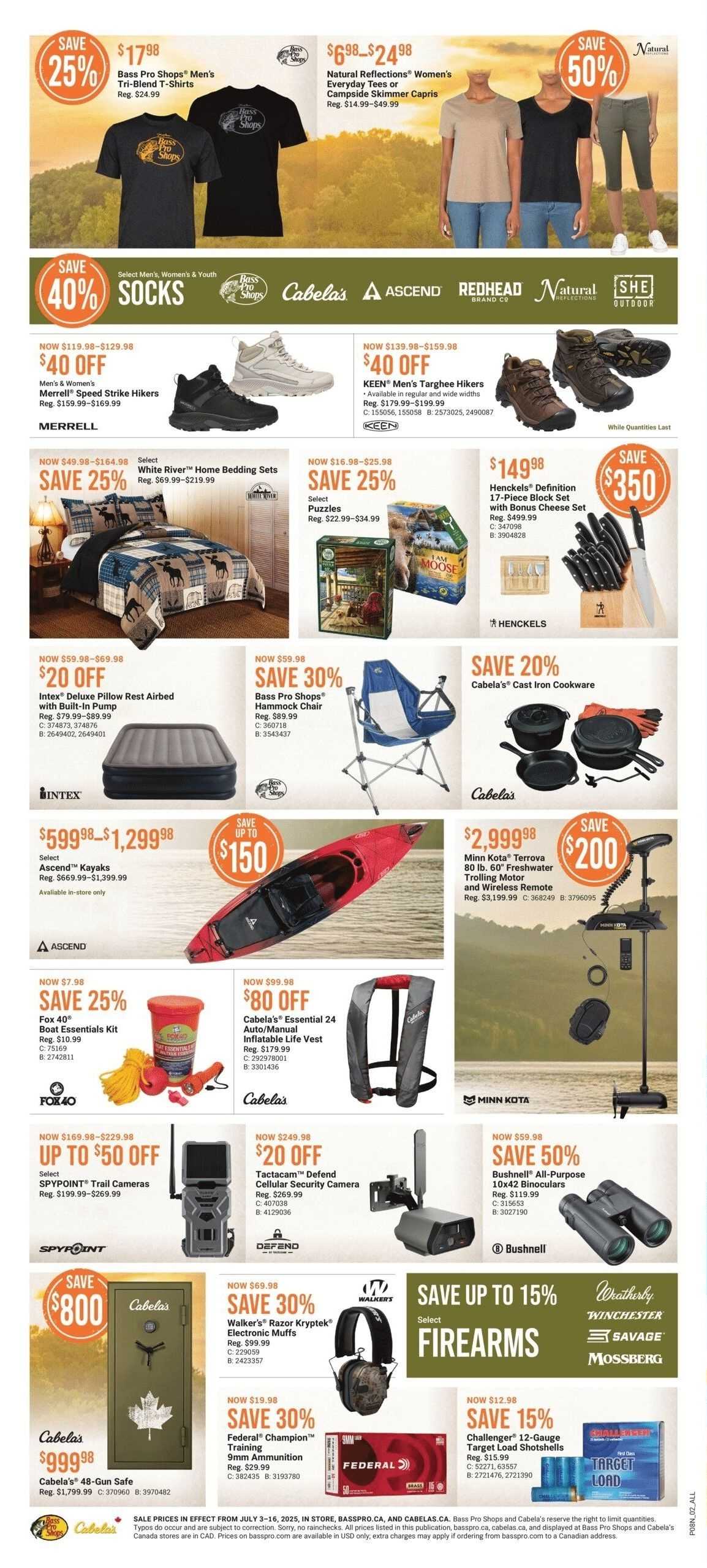 Bass Pro Shops Flyer July 3 to 16