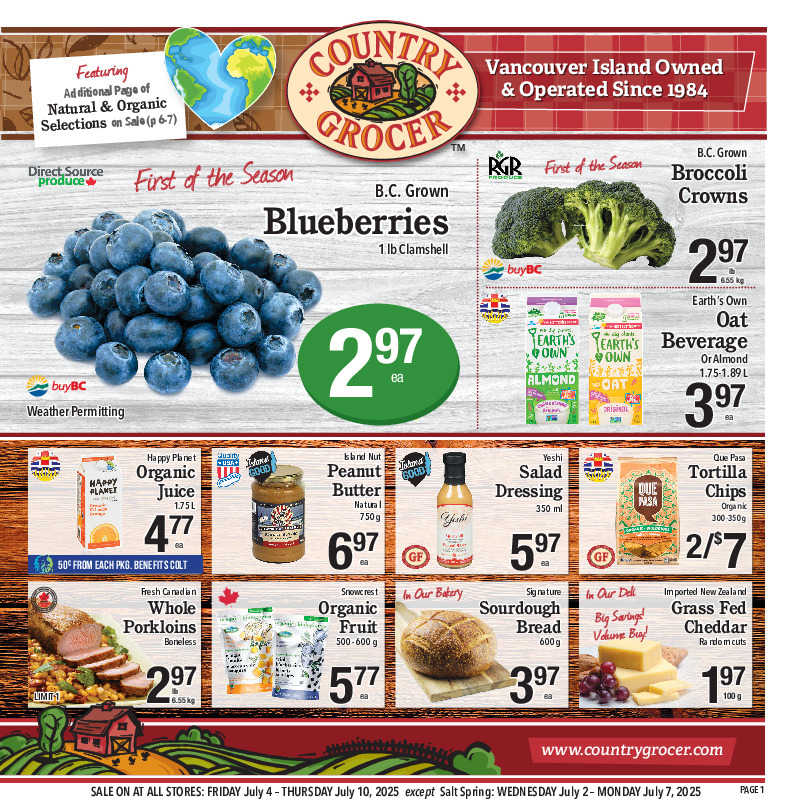 Country Grocer (Salt Spring) Flyer July 2 to 7