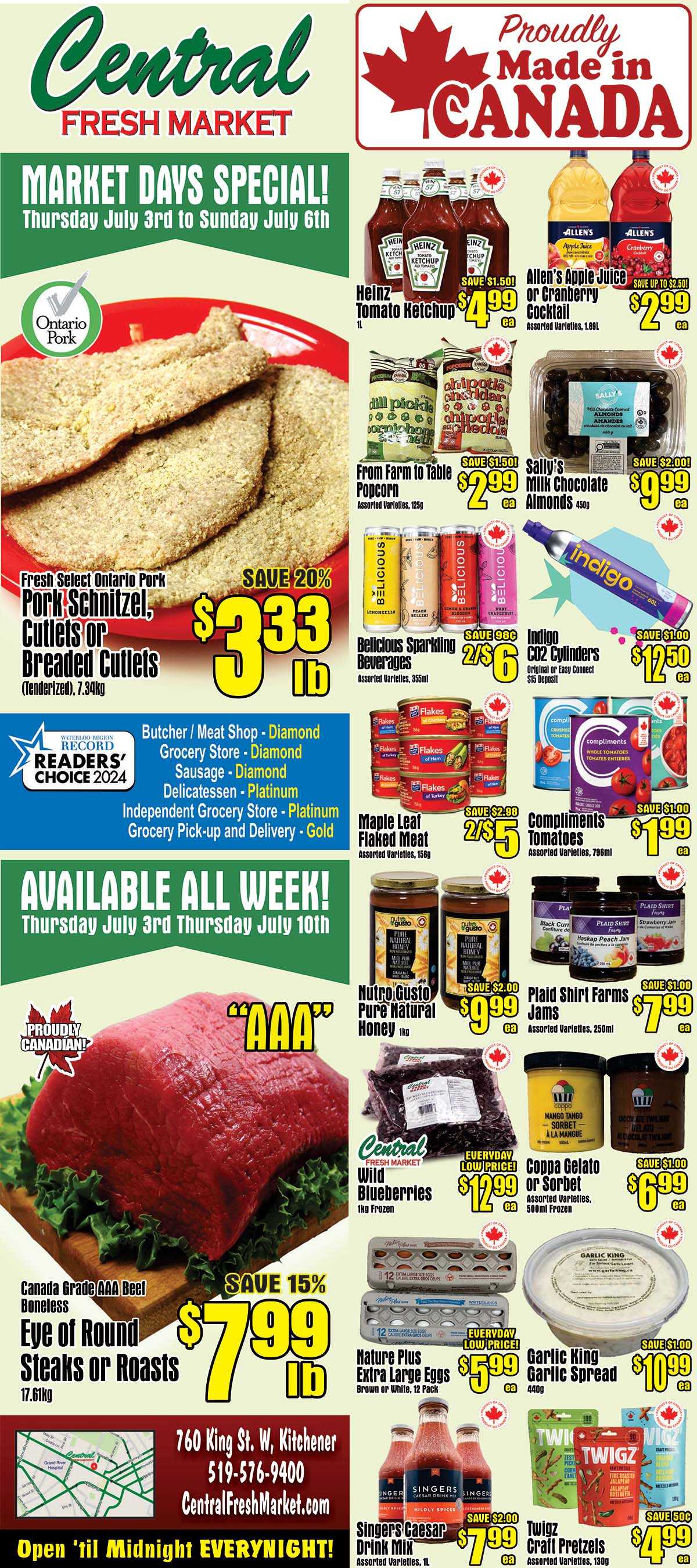Central Fresh Market Flyer July 3 to 10