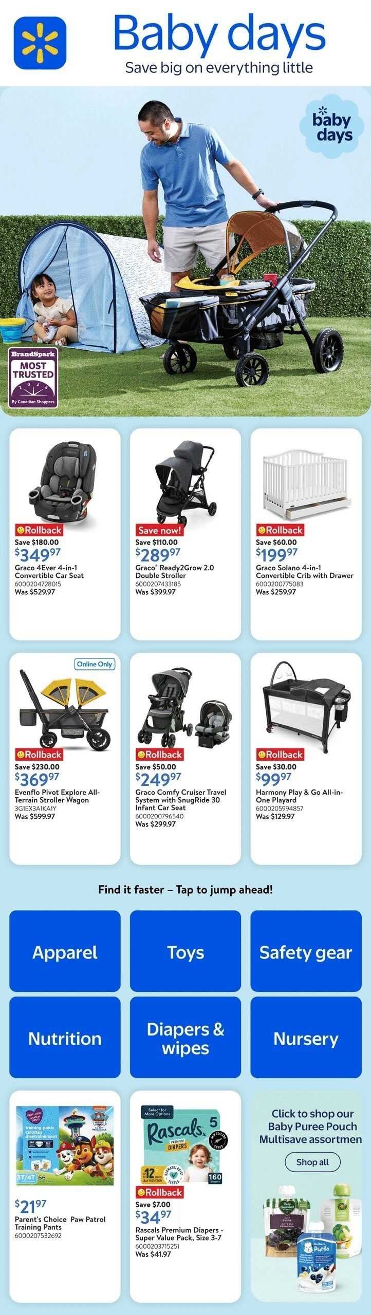 Walmart Baby Days Flyer July 3 to 16