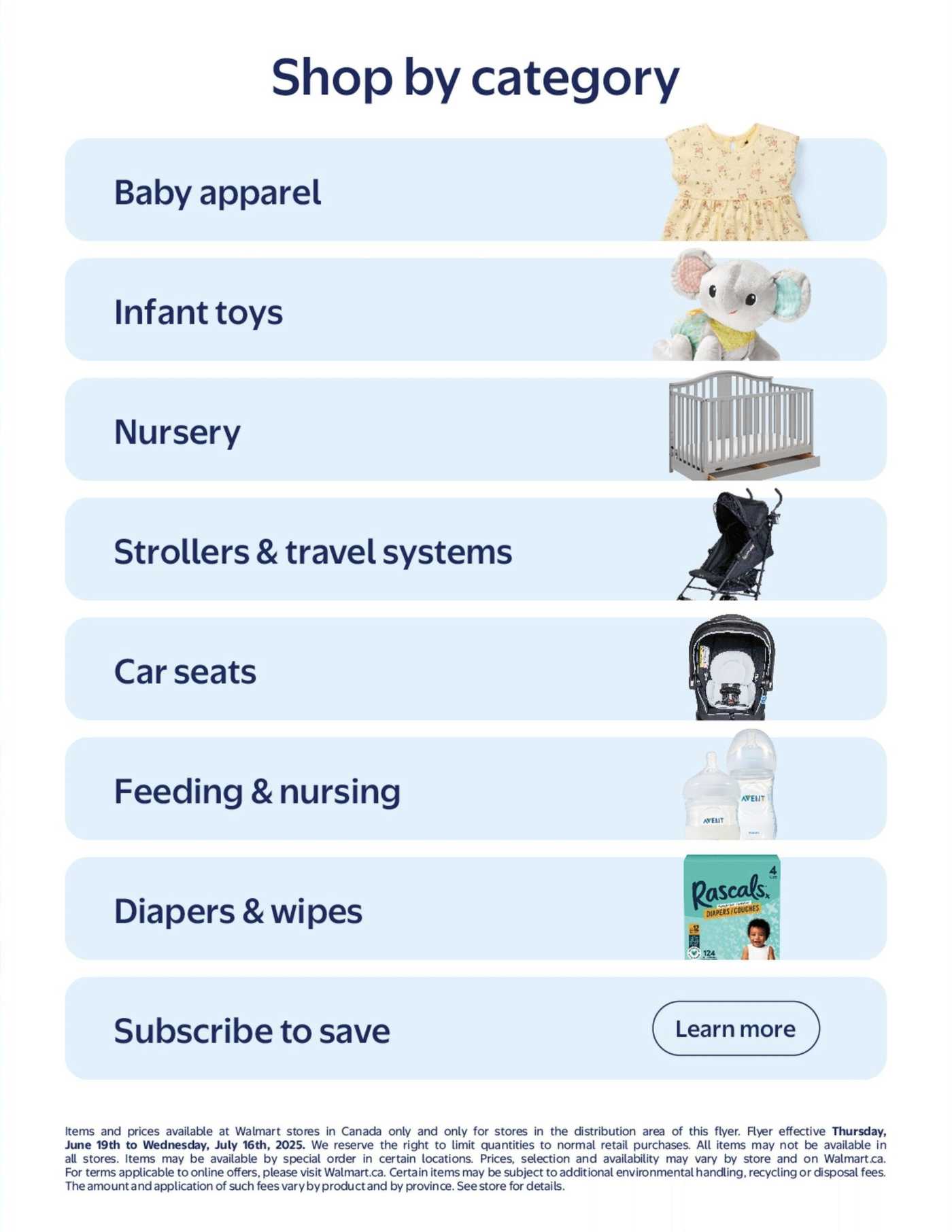Walmart Baby Days Flyer July 3 to 16