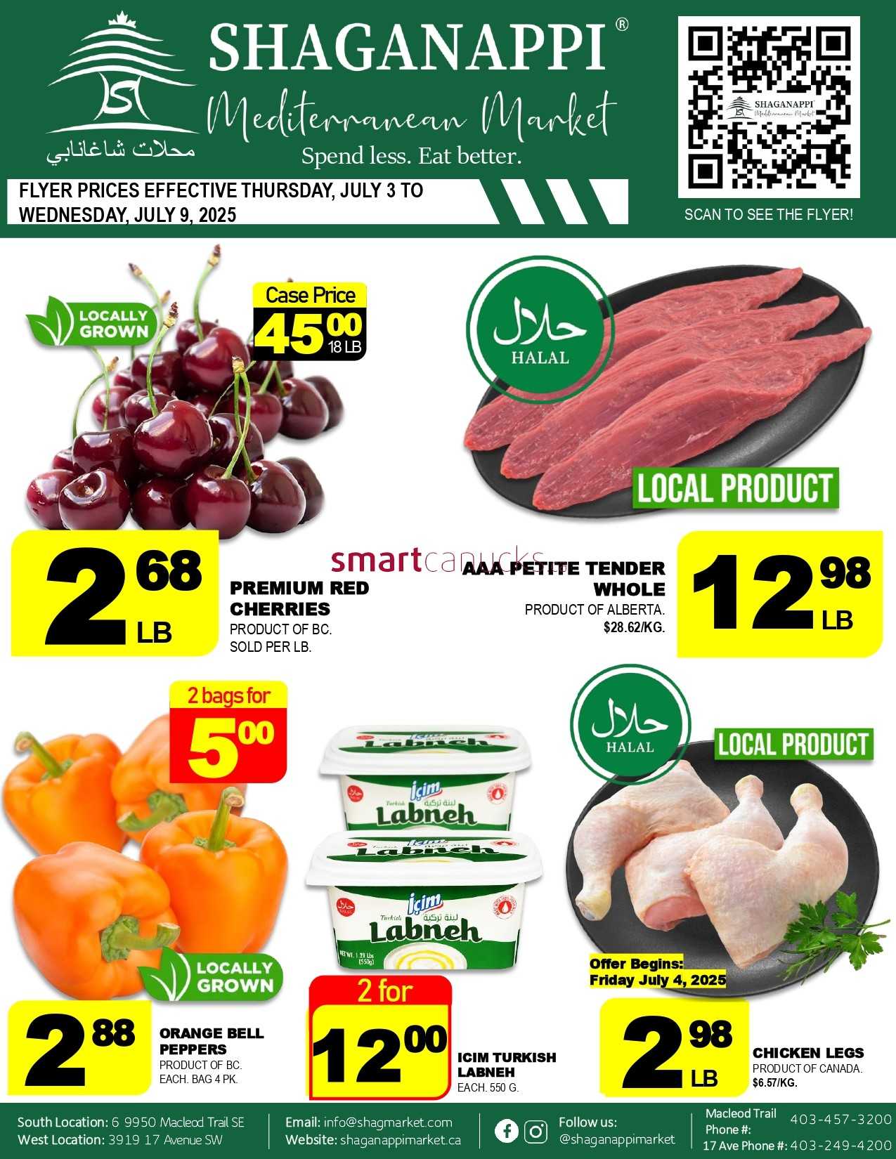 Shaganappi Mediterranean Market Flyer July 3 to 9