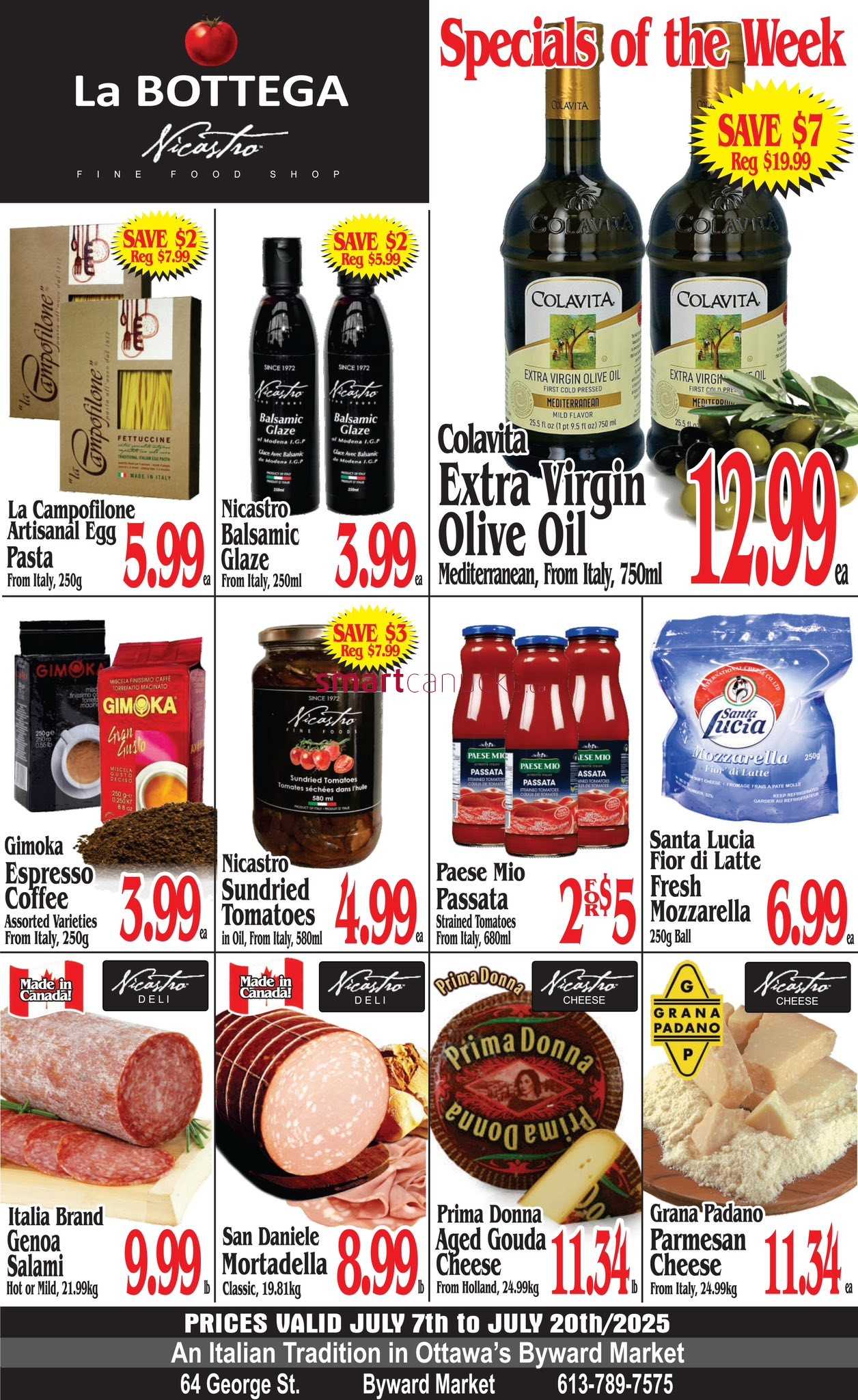 La Bottega Nicastro Fine Foods Flyer July 7 to 20
