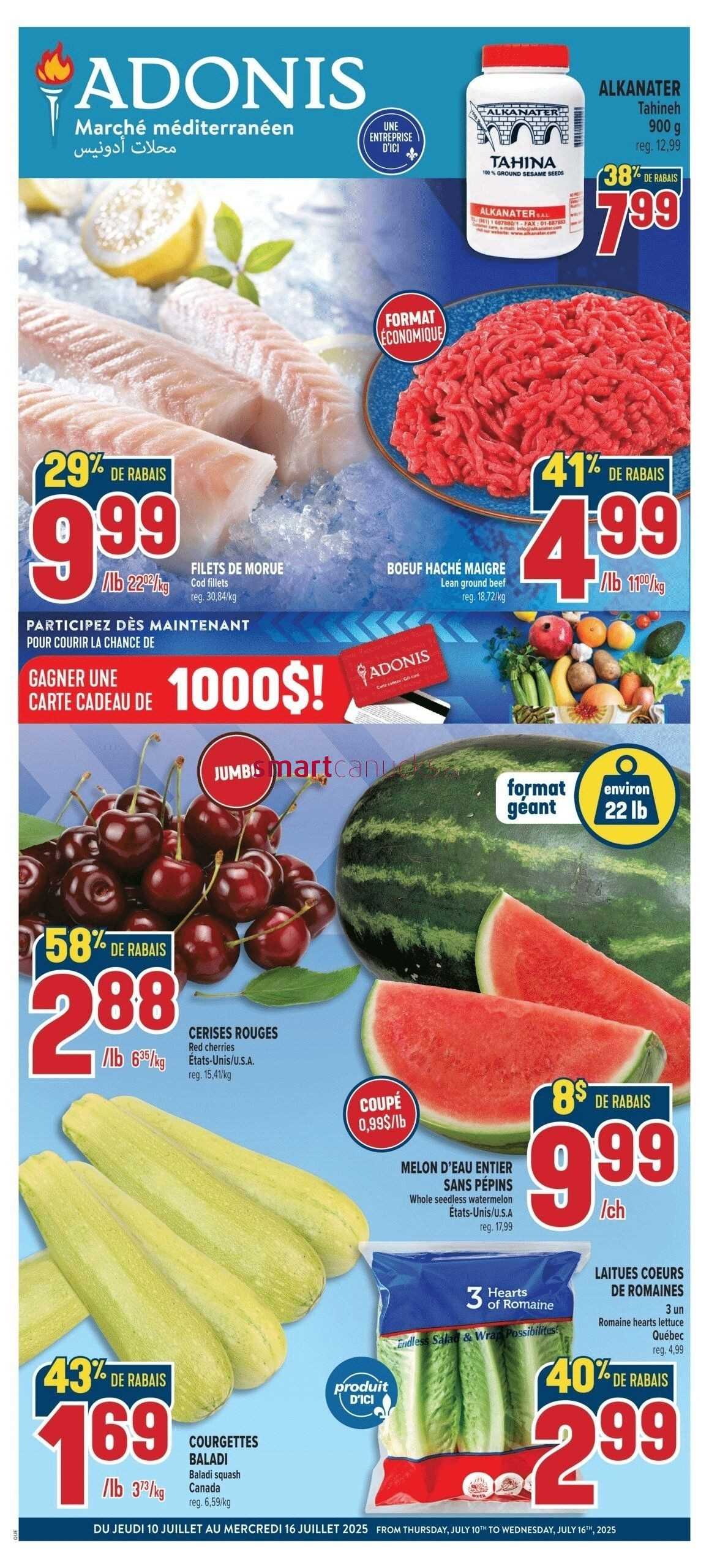 Marche Adonis (QC) Flyer July 10 to 16