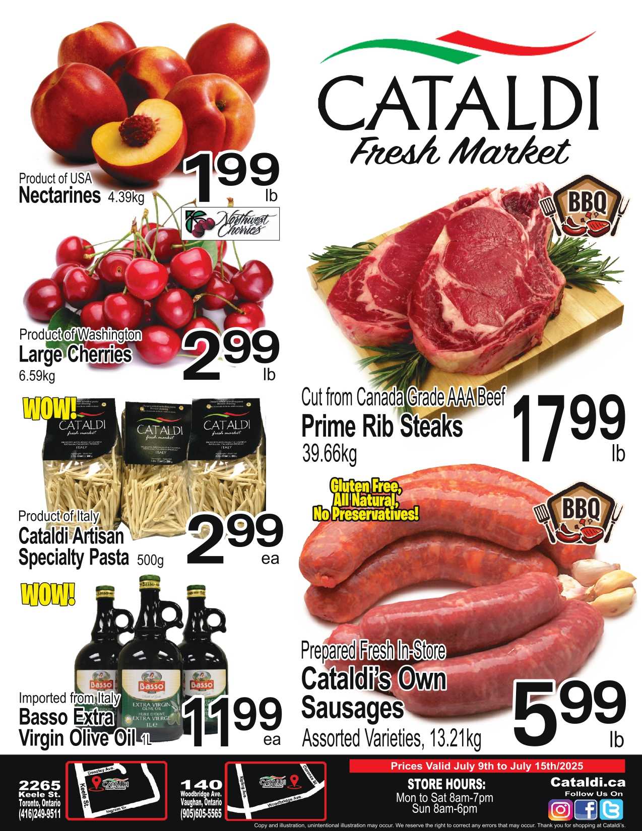 Cataldi Fresh Market Flyer July 9 to 15