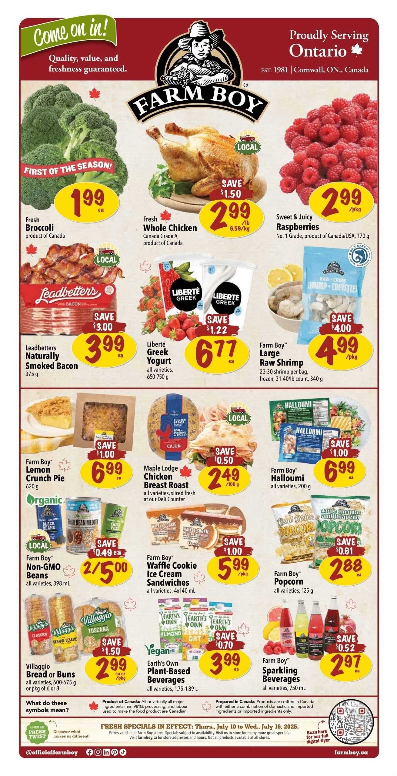 Farm Boy Flyer July 10 to 16