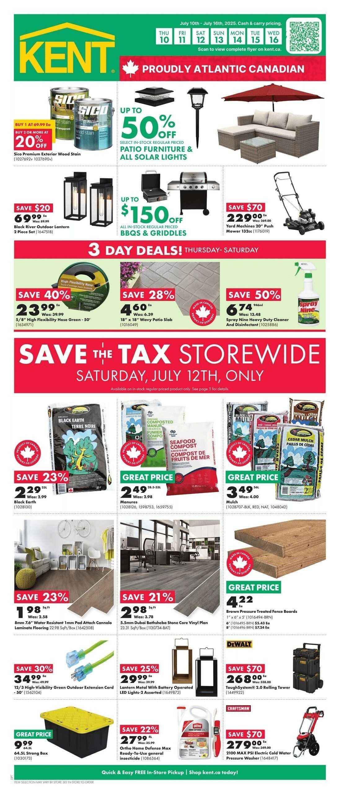 Kent Building Supplies Flyer July 10 to 16