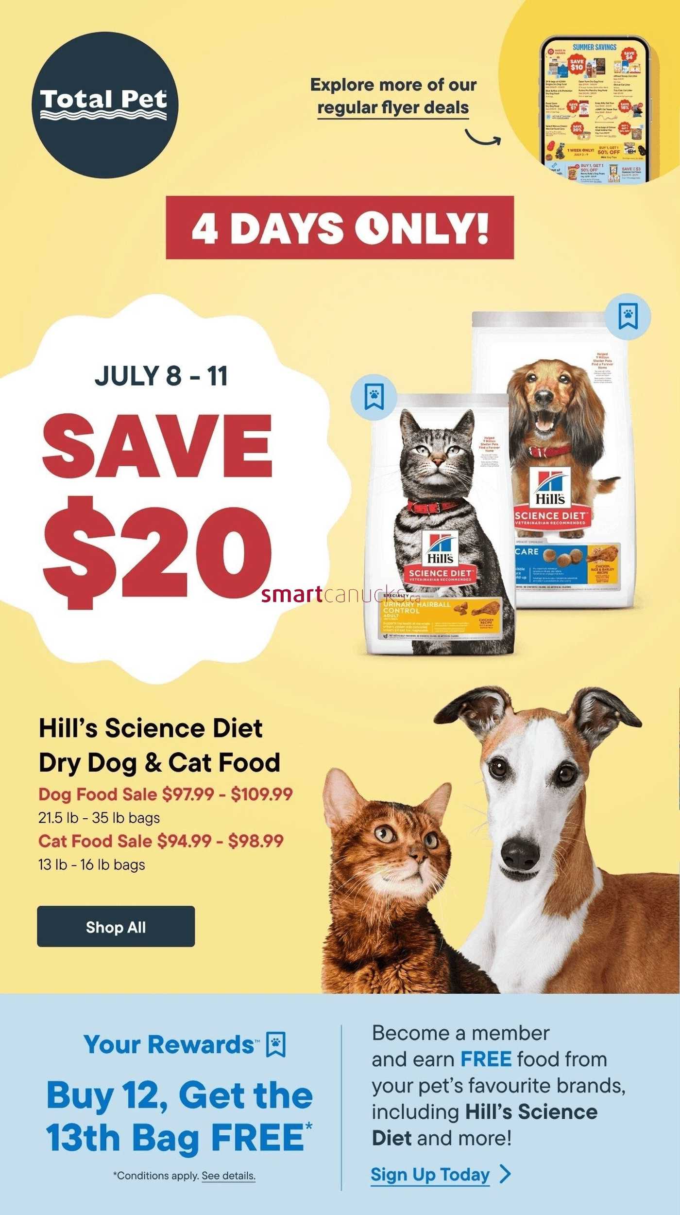 Total Pet Flyer July 8 to 11